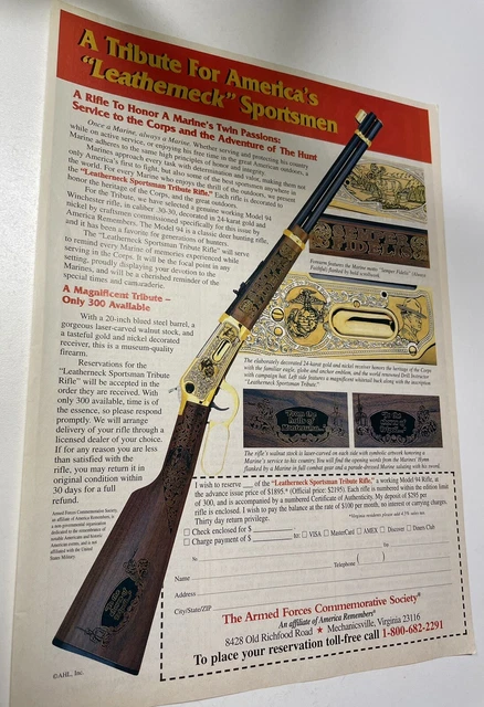 WINCHESTER MODEL 94 Commemorative Rifle Original PRINT AD from AFCS Ad ...
