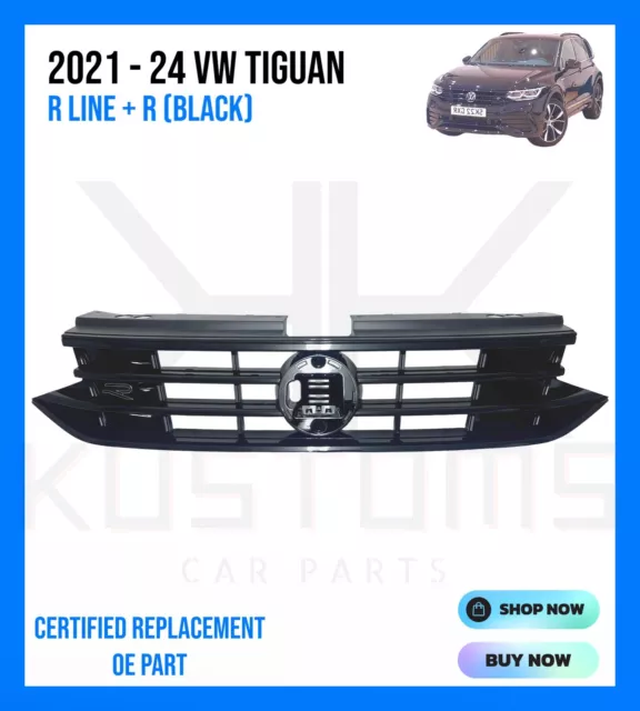 Volkswagen Vw Tiguan R Line 2021 2024 Front Bumper Main Grill Latest