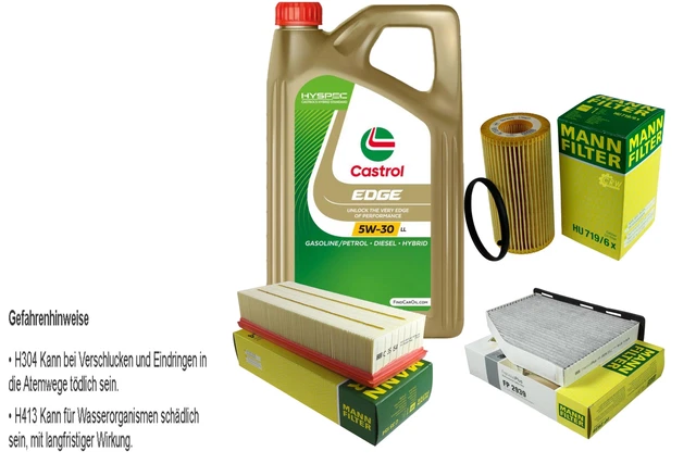 KIT D'INSPECTION FILTRE Castrol 5L Huile 5W30 pour VW Golf V 1K1 2.0 de ...