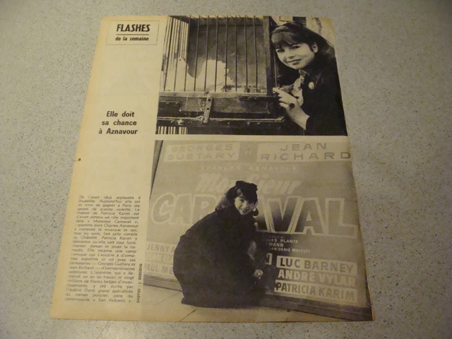 PATRICIA KARIM DOIT sa chance à CHARLES AZNAVOUR - Coupure de presse ...