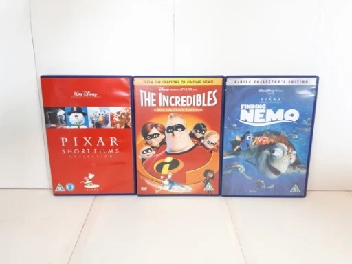 DISNEY PIXAR MOVIE DVD Bundle Finding Nemo, The Incredibles & Pixar ...