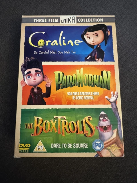 CORALINE, BOX TROLLS, ParaNorman DVD Laika Collection, Box Set £8.63 ...
