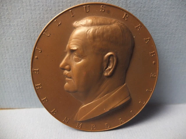 ALTE BRONZEMEDAILLE, JULIUS Raab, Ehrenmedaille, ARNOLD HARTIG, 1878 ...