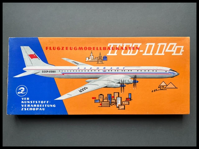 KVZ VEB PLASTICART Tupolev Tu-114 VEB KVZ 1:100 Model Kit £295.95 ...