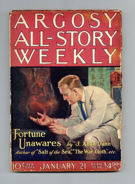 ARGOSY PART 3: Argosy All-Story Weekly Jan 21 1922 Vol. 140 #1 VG £60. ...