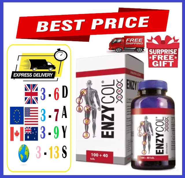 ENZYCOL GOUT-140 CPS-NATURAL Uric Acid Cleanse Joints Overload- FREE ...