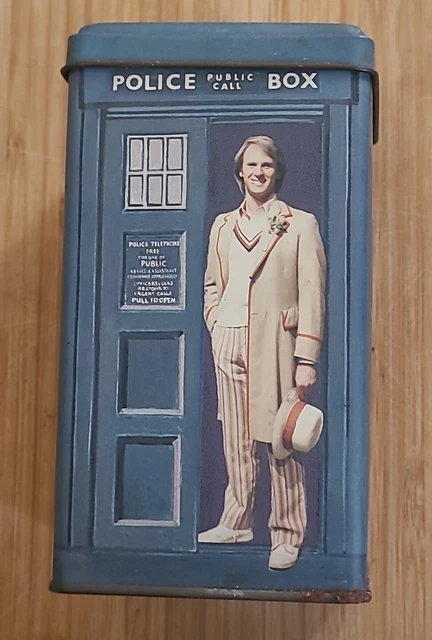 DOCTOR WHO TARDIS Coin Money Box Tin Bank - 5th Doctor Peter Davison ...