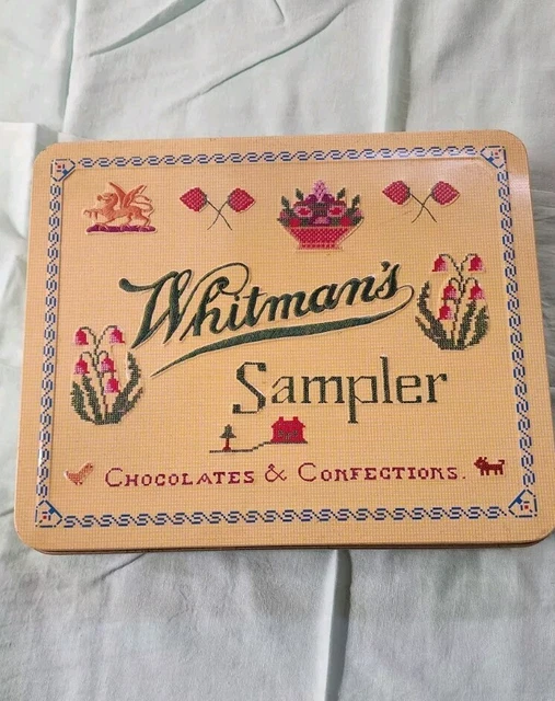 VINTAGE WHITMAN’S SAMPLER Chocolates & Confections Collectible Metal ...