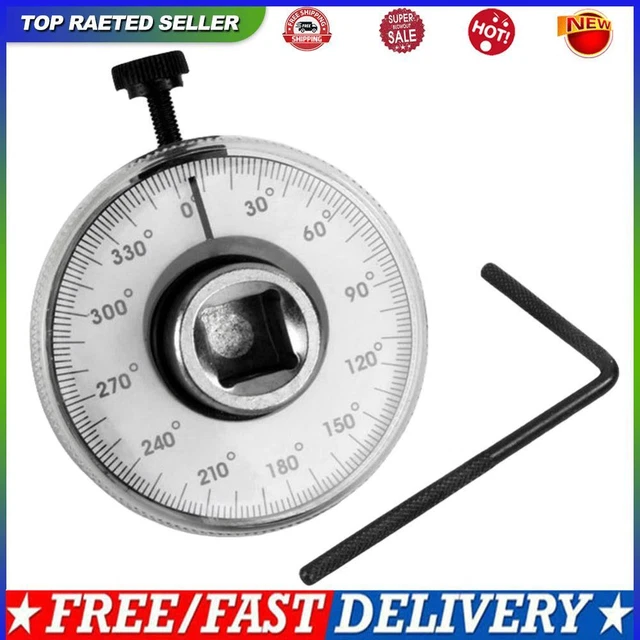 SPANNER TORQUE METER Dial Angle Torque Gauge Adjustable Angle Measuring ...