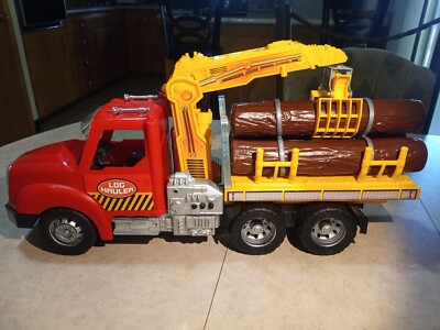 LARGE TOY SEMI Truck Logging Truck Log Hauler With Logs and Grapple £15 ...