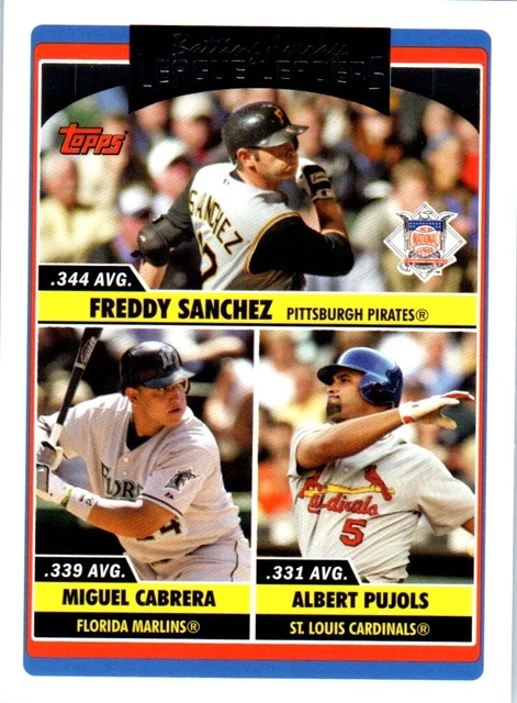 2006 TOPPS UPDATES & Highlights #UH211 Freddy Sanchez/Miguel Cabrera ...
