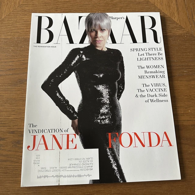 JANE FONDA HARPER'S BAZAAR USA Fashion Magazine April 2021 £19.92 ...