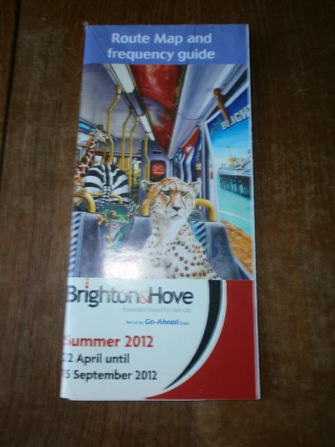 BRIGHTON & HOVE Bus Timetable & Map Leaflet Summer 2012 £1.99 - PicClick UK