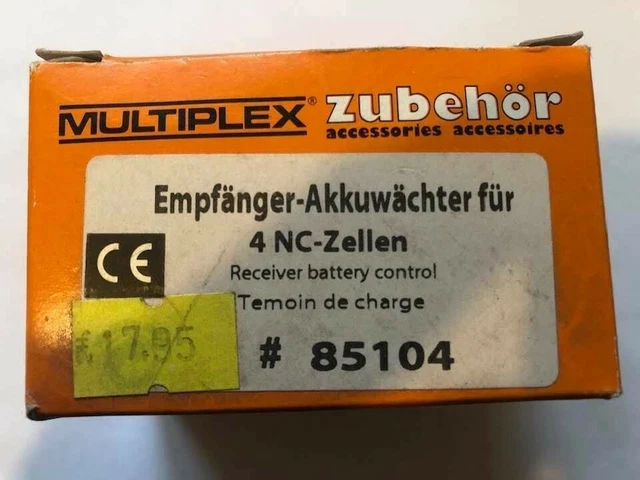 MULTIPLEX 85104 EMPFÄNGER Akku Monitor Steuerung Multiplex R/C ...