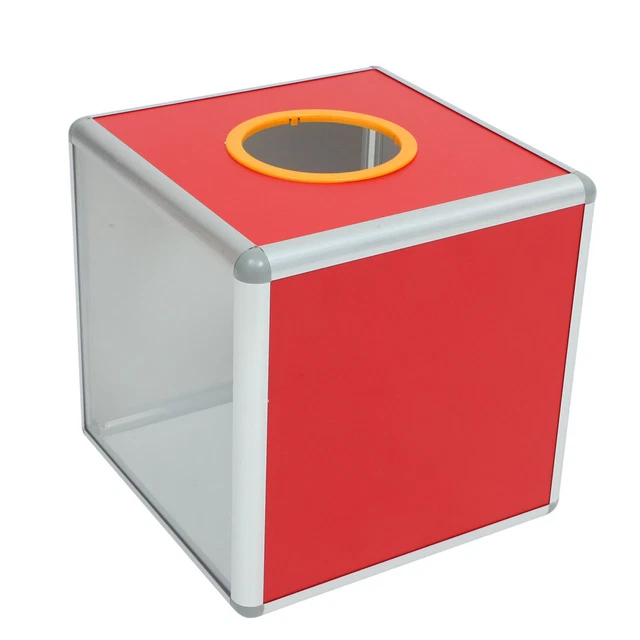 TOMBOLA DRUM RAFFLE Ticket Container Box Cube Office £38.69 - PicClick UK