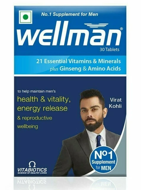 WELLMAN MULTIVITAMIN MEN 30 Tablet With 21 Essential Nutrient Free ...