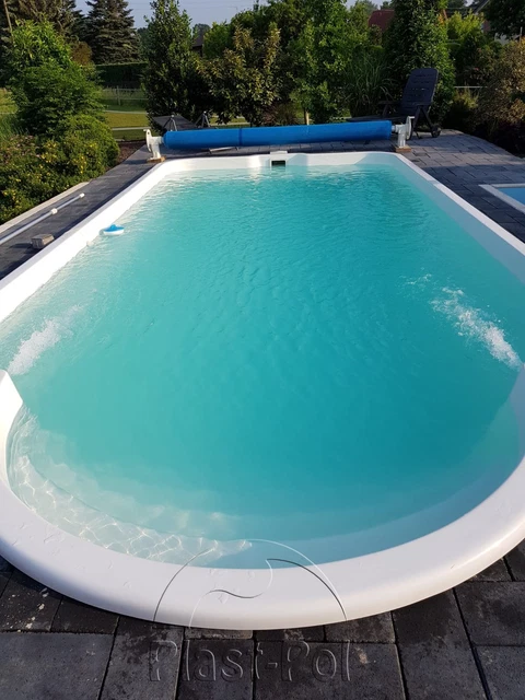 GFK SCHWIMMBECKEN 7,00X3,20X1,50 Swimming Pool Zubehör Einbaubecken ...
