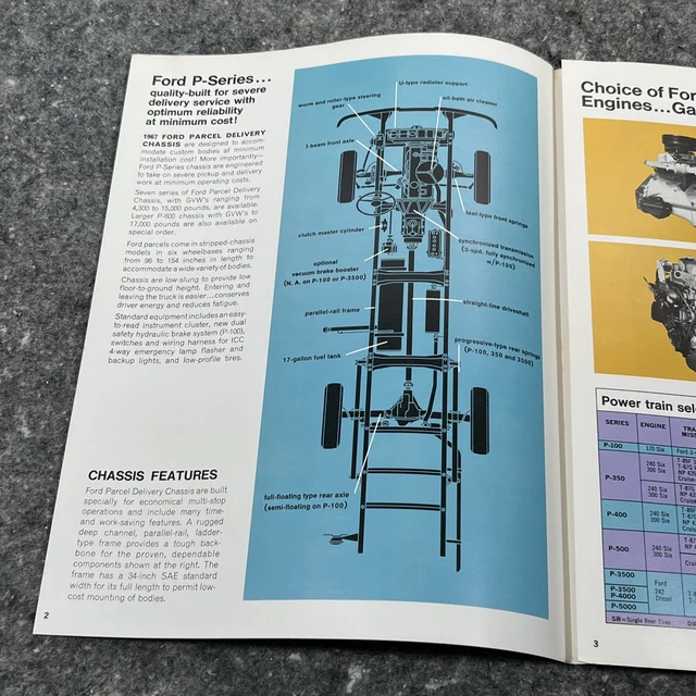 1967 FORD TRUCK P-series Delivery P100 P350 P400 sales brochure 6 pg ...