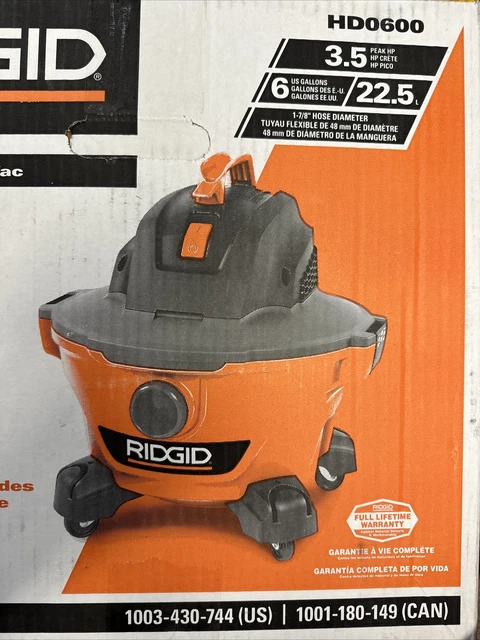 ASPIRADORA DE TIENDA húmeda/seca RIDGID HD06001 NXT con filtro ...