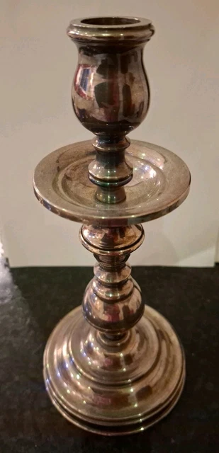 BOUGEOIR EN MÉTAL argenté FLEURON CHRISTOFLE style haute époque EUR 60 ...