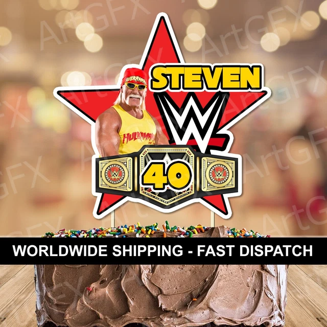 WWE WWF WRESTLING Hulk Hogan Personalised Birthday Cake Topper For ...