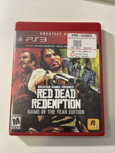 RED DEAD REDEMPTION Game of the Year Edition (Playstation 3 PS3) disc ...
