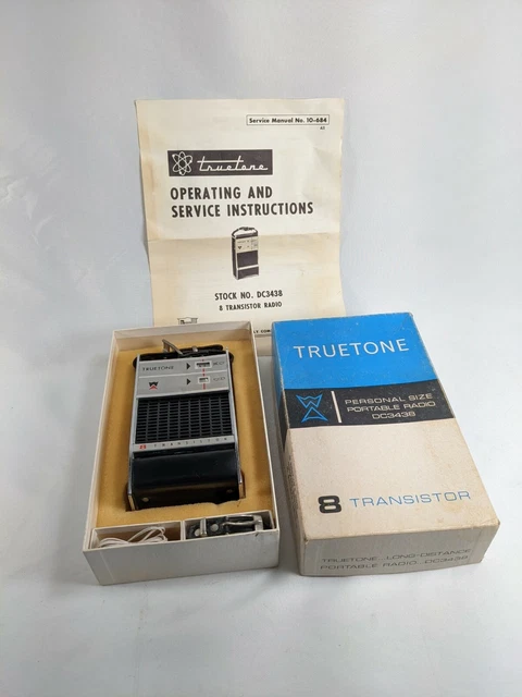VINTAGE TRUETONE EIGHT Transistor Radio Model DC3438 $140.09 - PicClick CA