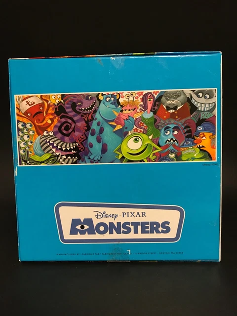 DISNEY PIXAR MONSTERS INC. 700 piece Panoramic Puzzle movie characters ...