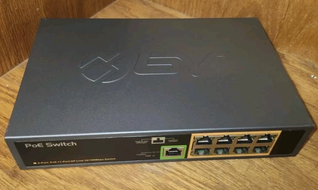 BV-TECH POE-SW801 ETHERNET Switch 8 Poe + Ports with 1 Ethernet Uplink ...