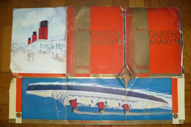 VINTAGE RMS QUEEN Mary Cunard White Star Brochure Advertising £9.99 ...