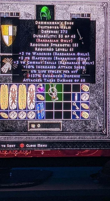 DIABLO 2: RESURRECTED DEMONHORN BARBARIAN D2R XBOX/PS4-PS5-PLAYSTATION ...