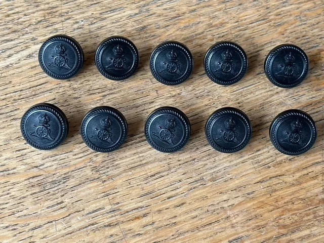 WW2 BRITISH ARMY Royal Artillery Bakelite Buttons X10 £8.59 - PicClick UK