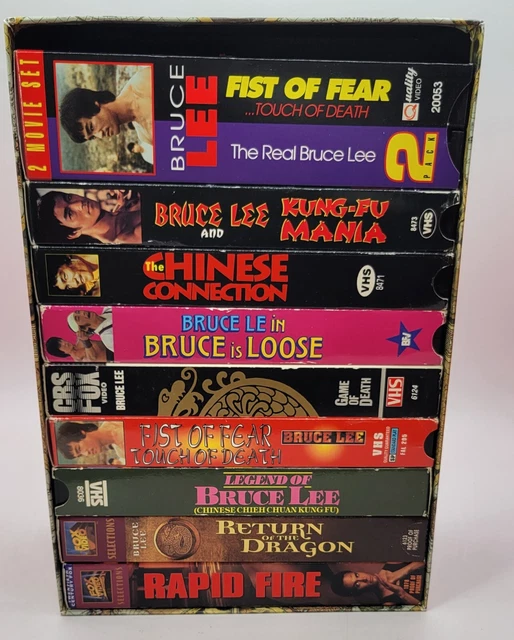 BRUCE LEE VHS Lot - Fists of Fury, Enter the Dragon &One Brandon Lee ...
