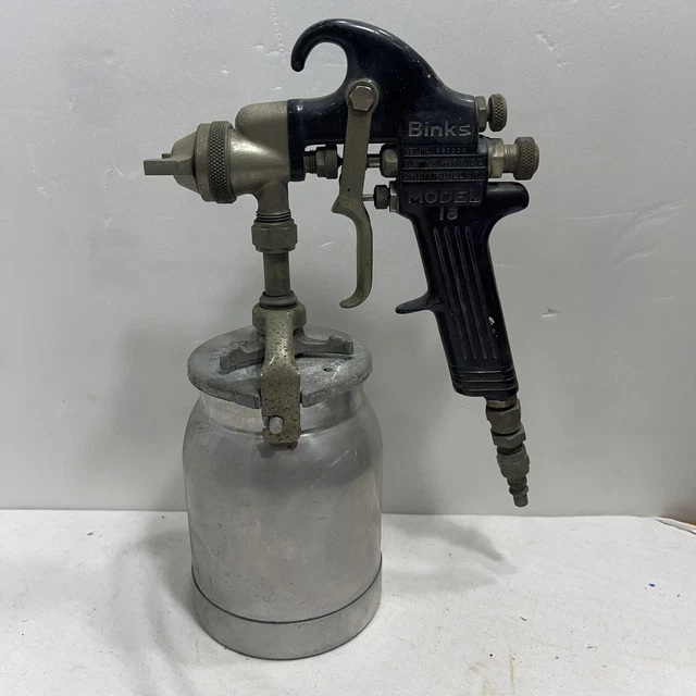 BINKS MODEL 18 Paint Spray Gun, Siphon Feed 66 SD Nozzle $60.00 - PicClick