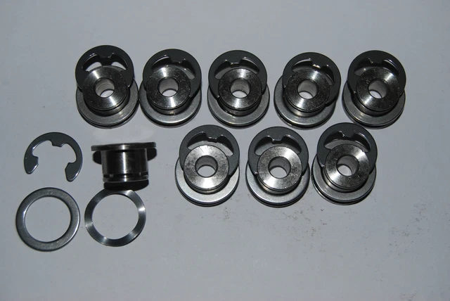 MOTORCYCLE FLOATING FRONT brake disc Bobbins & Eclip sets "Blackshadow ...