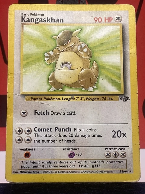 KANGASKHAN 21/64 JUNGLE Set Rare Regular 1999 WOTC Pokemon TCG HP $16. ...