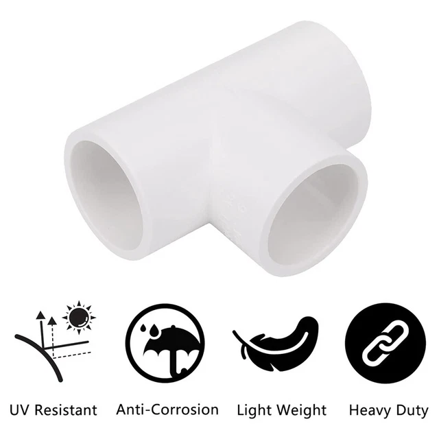 20 PACK 3/4IN Tee 3 Way PVC Pipe Fittings Connector, Furniture Grade ...