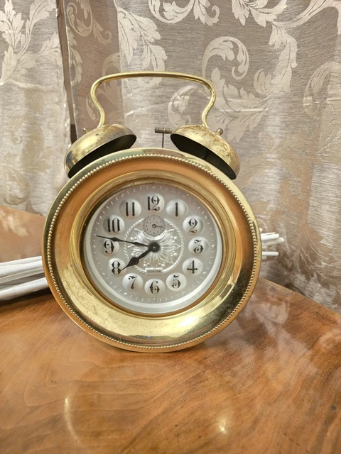 ANTIK XXL VINTAGE EUROPA Westdeutscher Wecker Uhr 60er Mechanisch ...