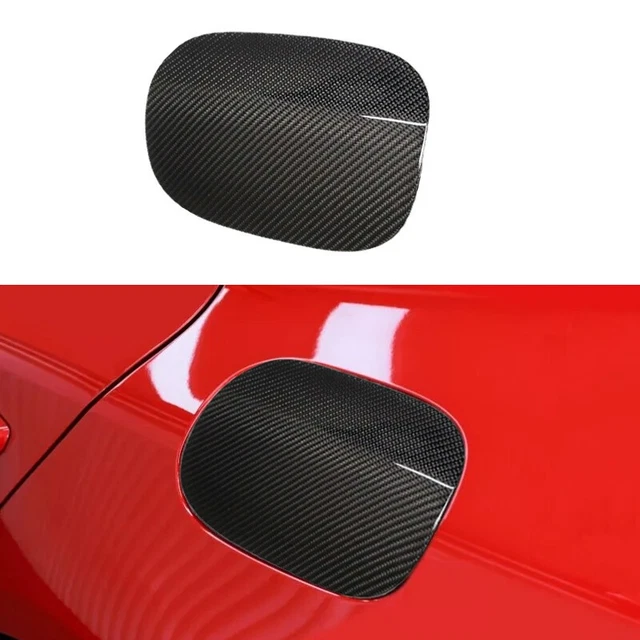 REAL CARBON FIBER Fuel Filler Gas Tank Cap Cover Trim For Kia Stinger ...