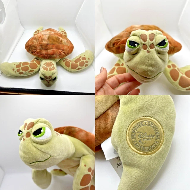 DISNEY STORE FINDING Nemo Crush Plush Soft Toy Turtle Stamped Rare £24. ...