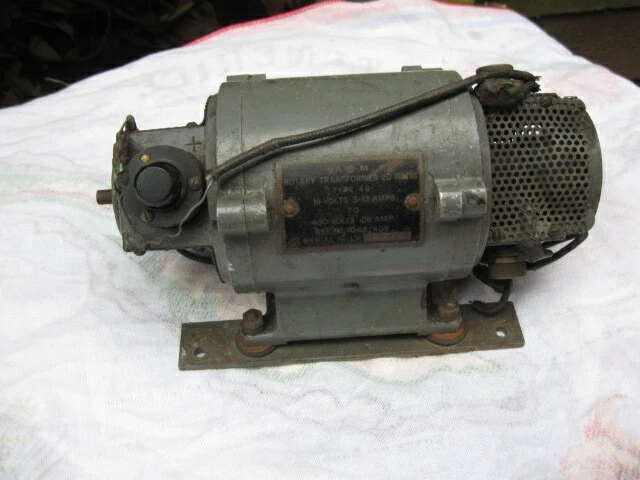 WW2 AIR MINISTRY ROTARY TRANSFORMER 20 WATTS TYPE 46.RAF Aircraft RADIO ...
