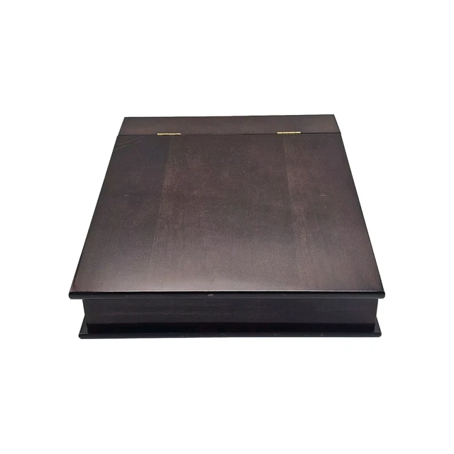 VINTAGE BOMBAY COMPANY Solid Wood Hinged Lid Writing Lap Desk Pen Art ...