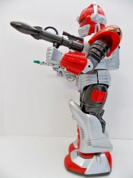 ZADAK SON A1 Toys Robot 1990's EUC Walk/Talk/Spin Red/Silver Green ...