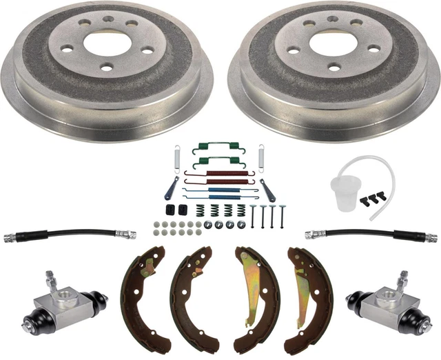 REAR BRAKE DRUMS Brake Shoes Hardware For Volkswagen Jetta 2.0L 2.5L ...