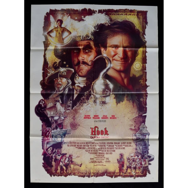 AFFICHE HOOK CAPITAINE Crochet Robin Williams Dustin Hoffman A270 EUR ...