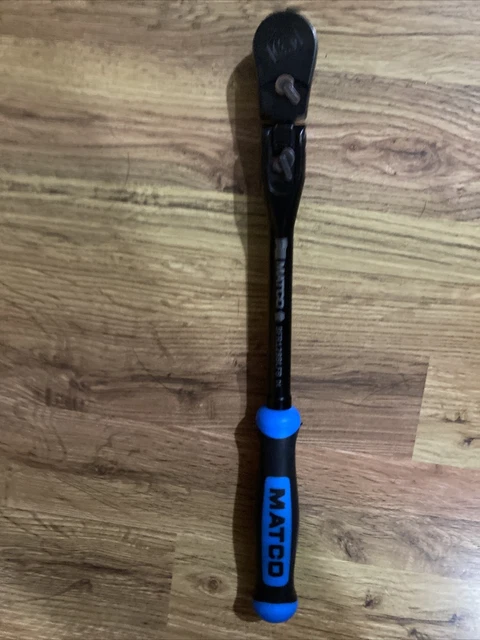 NEW! MATCO TOOLS BLACK NICKEL & Blue3/8 Locking Flex Head Ratchet 12.5 ...