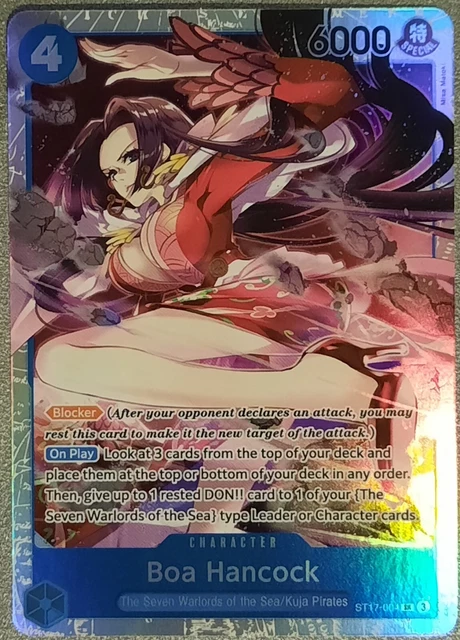 CARTE ONE PIECE Card Game Boa Hancock ST17-004 SR Anglais EUR 9,90 - PicClick FR