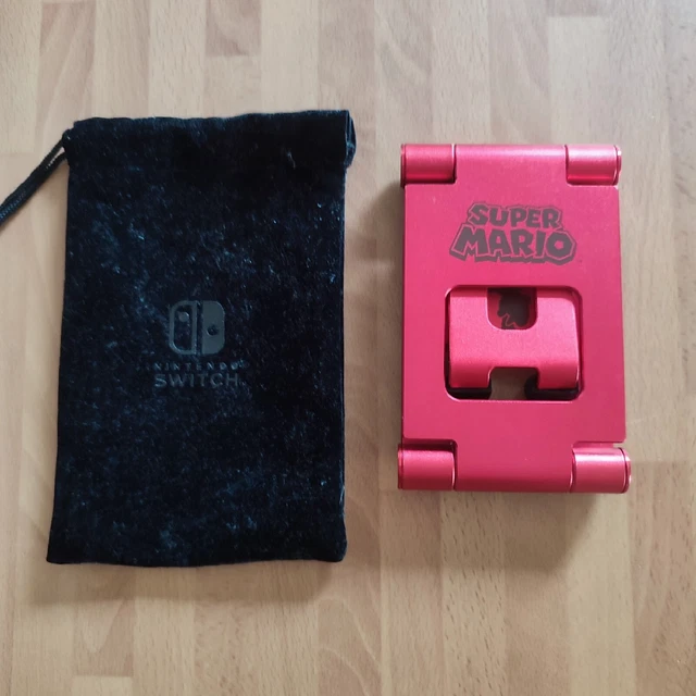 SUPER MARIO NINTENDO Switch Metal Stand With Offical Drawstring Bag £14 ...