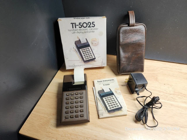 VINTAGE TEXAS INSTRUMENTS TI-5025 Portable Electronic Calculator w/LED ...