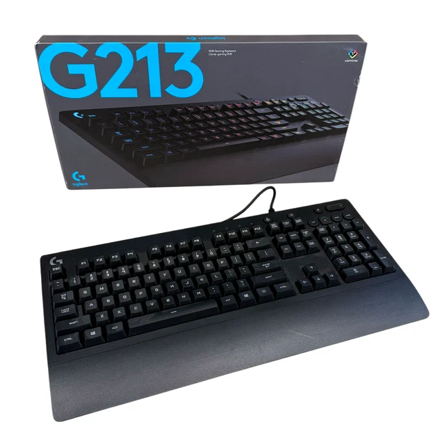 LOGITECH G213 PRODIGY LightSync RGB USB Wired Gaming Keyboard 920 ...